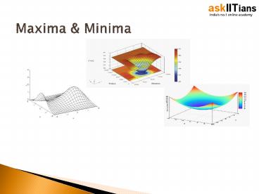 Maxima & Minima for IIT JEE | askIITians presentation | free to download