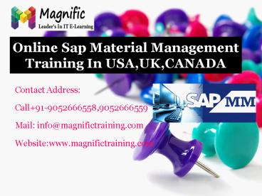 PPT – Online Sap Material Management Training In USA,UK,CANADA ...