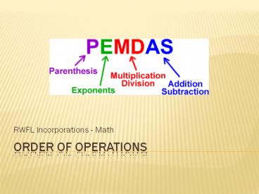 Order of Operations presentation | free to download