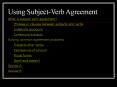 PPT – Using Subject-Verb Agreement PowerPoint presentation | free to ...