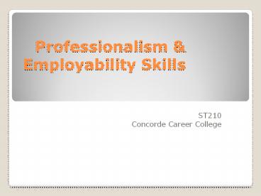 PPT – Professionalism PowerPoint presentation | free to view - id ...