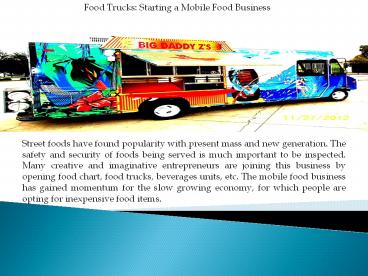 Food Trucks: Starting a Mobile Food Business presentation | free to ...