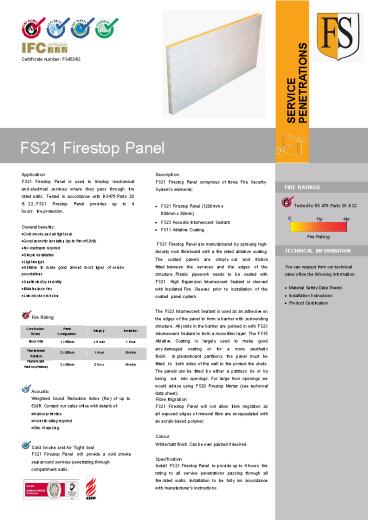 Firestop Panel - Firestop Coated Panels | Fire Protection | Fire ...