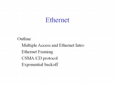 PPT – Ethernet PowerPoint presentation | free to download - id: 66d21e ...