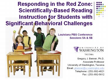 Responding in the Red Zone: Scientifically-Based Reading Instruction ...