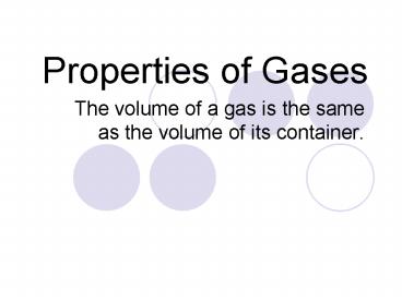 Properties of Gases presentation | free to view