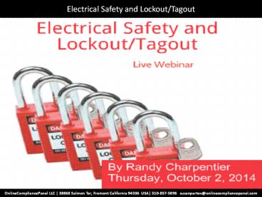 Electrical Safety and Lockout/Tagout presentation | free to download