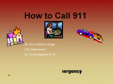 How to Call 911 presentation | free to download