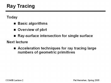 PPT – Ray Tracing PowerPoint presentation | free to download - id ...
