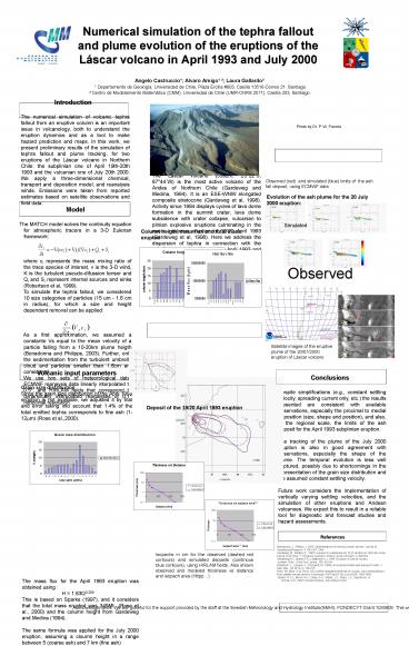 PPT – Numerical simulation of the tephra fallout and plume evolution of ...
