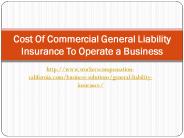 PPT – Commercial General Liability Insurance in CA PowerPoint ...