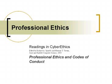 PPT – Professional Ethics PowerPoint presentation | free to download ...