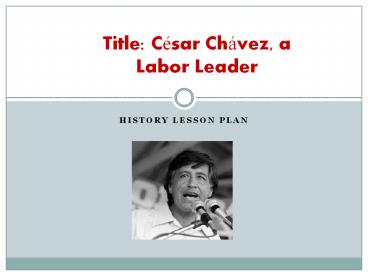 History Lesson Plan presentation | free to download