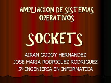 PPT – SOCKETS PowerPoint presentation | free to download - id: 67bb2e-ZjIzO