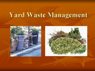 PPT – solid waste management PowerPoint presentation | free to download ...