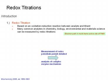 Redox Titrations presentation | free to download