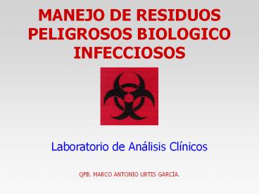 PPT – MANEJO DE RESIDUOS PELIGROSOS BIOLOGICO INFECCIOSOS PowerPoint presentation | free to ...