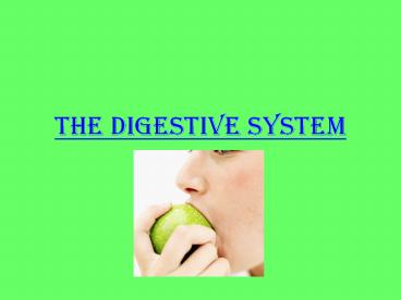 THE DIGESTIVE SYSTEM presentation | free to download