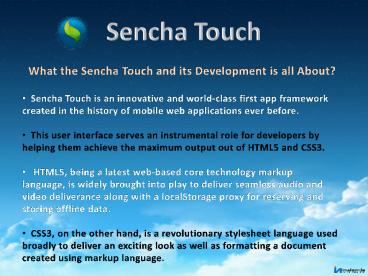 PPT – What the Sencha Touch and its Development is all About ...