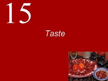 Taste presentation | free to view