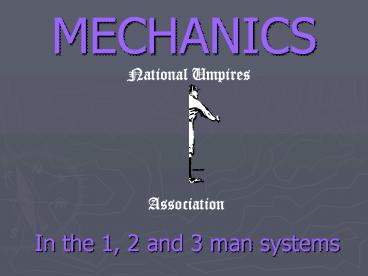 MECHANICS presentation | free to view