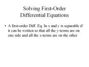 PPT – First-Order Differential Equations PowerPoint presentation | free ...