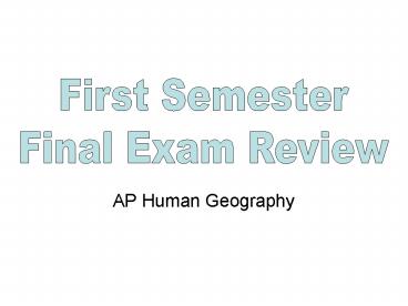AP Human Geography presentation | free to download