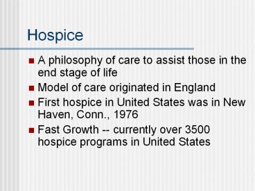Hospice presentation | free to download