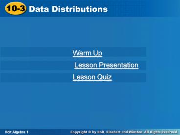 PPT – Data Distributions PowerPoint presentation | free to download ...