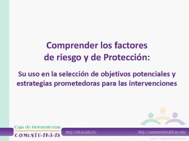 Comprender los factores de riesgo y de Protecci presentation | free to download