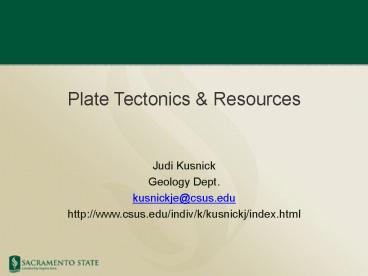 PPT – Plate Tectonics PowerPoint presentation | free to download - id ...