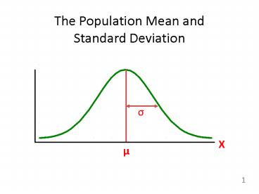 The Population Mean and Standard Deviation presentation | free to view