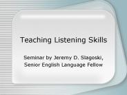 PPT – Teaching Listening PowerPoint presentation | free to view - id ...