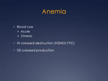 Anemia presentation | free to download