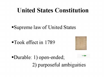 PPT – United States Constitution PowerPoint presentation | free to view ...