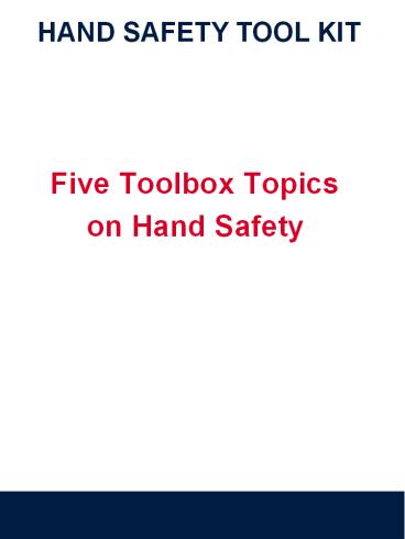 PPT – Five Toolbox Topics PowerPoint presentation | free to download ...