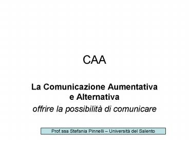 CAA presentation | free to download