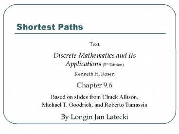 Shortest Paths presentation | free to download