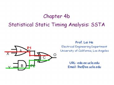 Chapter 4b Statistical Static Timing Analysis: SSTA presentation | free to download