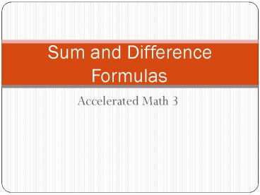 PPT – Accelerated Math 3 PowerPoint presentation | free to download ...