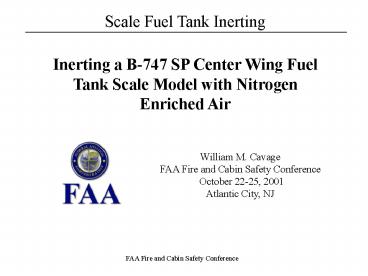 PPT – Ground Based Fuel Tank Inerting PowerPoint presentation | free to ...
