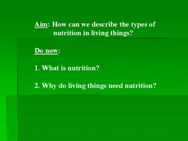 PPT – nutrition PowerPoint presentation | free to download - id: 69900e ...