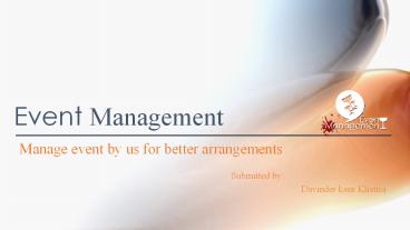 Event management presentation | free to download