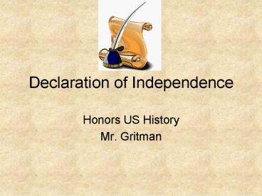 PPT – Declaration of Independence PowerPoint presentation | free to ...