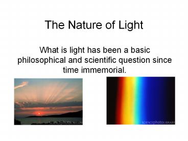 The Nature of Light presentation | free to download