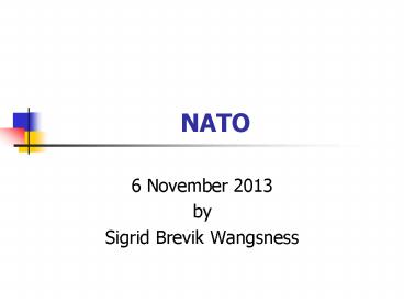 NATO presentation | free to view