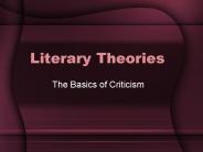 PPT – Literary Theory PowerPoint presentation | free to view - id ...