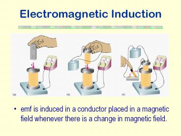 Electromagnetic Induction presentation | free to view