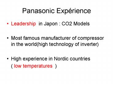 PPT – Panasonic Exp PowerPoint presentation | free to download - id ...