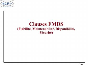 Clauses FMDS presentation | free to download